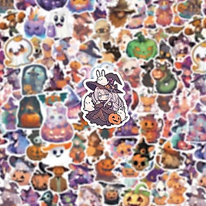 Halloween Stickers for Kids, 100PCS Waterproof Vinyl Stickers for Water Bottles, Notebooks, Laptops, Phone Cases, Decorative Gifts for Teen Girls