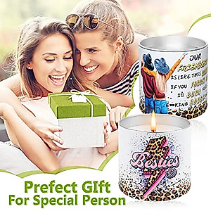 Jucham Friendship Gifts for Women Friends, Funny Candles Gifts for Women Birthday Unique 9oz Natural Soy Wax Jar Candle - Wild Bluebell Aromatherapy Candles for Sister