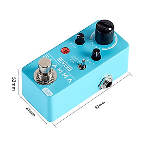 FLAMMA FC02 Mini Reverb Pedal Digital Guitar Pedal with 3 Reverb Effects Church Plate Studio True Bypass