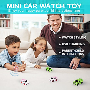 Fanxbox Mini Watch Remote Control Car Toy, 2.4 GHz Watch Remote Control Car for Kids Watch Cars Toy Gift for Boys and Girls(Pink)