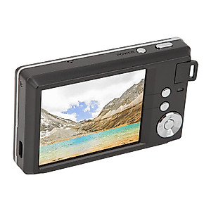HD Digital Camera, 3.0 Inch LCD Screen AntiShake Compact Digital Camera Electronic Shutter Intuitive Buttons with Hand Strap for Teens for Camping (Black)