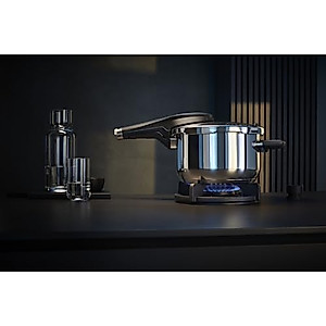 WMF Perfect Premium Pressure Cooker 3.0 litres Polished Stainless Steel 2 Cooking Levels All-in-One Rotary Knob, Dishwasher Safe, Diameter 22 cm Suitable for Induction, Stainless Steel, Silver