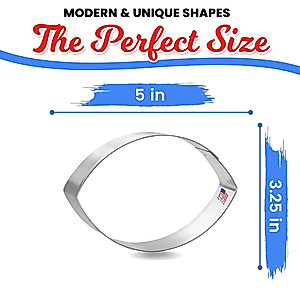 Football Cookie Cutter 5 Inch - Made in the USA – Foose Cookie Cutters Tin Plated Steel Football Cookie Mold