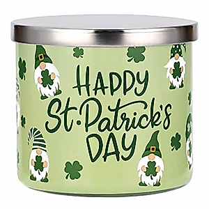 St. Patrick’s Day Candle, Luck Eucalyptus Mint Scented Candle, Large 3 Wicks, 14 oz