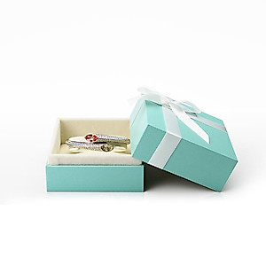 Oirlv Vintage Velvet Bracelet Gift Box Jewelry Bangle Gift Box with Ribbon for Wedding, Engagement, Proposal, Birthday and Anniversary