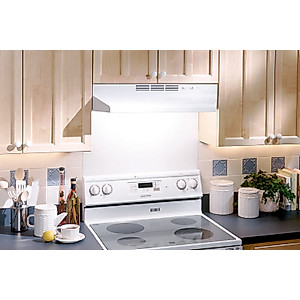 Broan-NuTone 412101 Non-Ducted Ductless Range Hood with Lights Exhaust Fan for Under Cabinet, 21-Inch, White