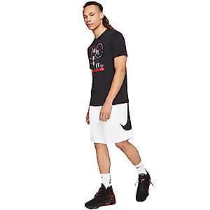 Nike HBR Men's Basketball Shorts (Medium, White/Black)