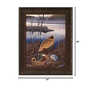 Spring at Last by Eric Bjorlin 19x23 Artist Signed Framed Print Canoe Fishing Lake Art Wall Décor Picture
