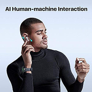 TicPods 2 Pro True Wireless Earbuds TWS Earbud Bluetooth 5.0 Earphones with Dual-Mic Semi-in-Ear Voice Assistant Head Gesture Touch Controls Quick-Commands IPX4 Waterproof 20H Battery, Navy