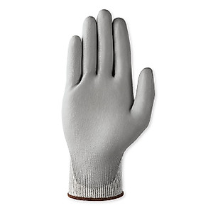 Ansell HyFlex 11-644 Polyethylene Light Duty Safety Glove with Knitwrist, Abrasion/Cut Resistant, Size 9, Gray (Pack of 12 Pair)