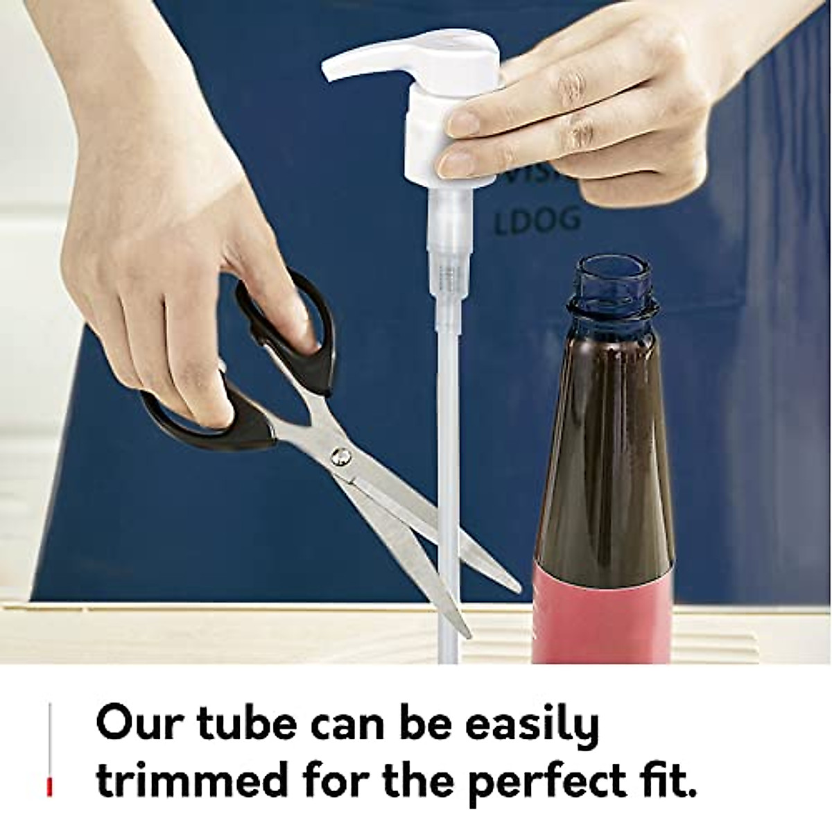 Black And White Universal Pump Replacement Lids for Hand Pump Bottles, Shampoo and Conditioner Dispenser with Extra Large Tube - Fits 1 Liter (33.8oz) Containers for Sanitizer, Oils, and Other Liquid