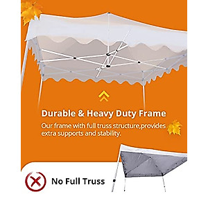 Quictent Ez up 10'x10' Pop up Canopy Tent with Sidewalls Commercial Party Wedding Event Gazebo Tent Waterproof, Full Truss Structure, 4 Sidewalls with 4 Entrances & Large Clear Church Windows (White)