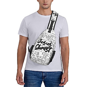 ROSIHODE Christian Jesus Cross Sling Bag, Fashion Crossbody Backpack Shoulder Bag Chest Bag for Men Women Hiking Travel