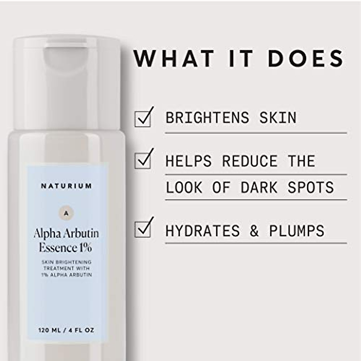 Naturium Alpha Arbutin Acid Essence 1% with Beta-Glucan, Skin Brightening Treatment, 4.0 oz