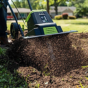 Earthwise TC70125 12.5-Amp 16-Inch Corded Electric Tiller/Cultivator, Green