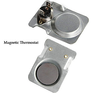BoyoTec Magnetic Thermostat Switch for Fireplace Blower Fan Kit, Magnetic Temp Switch with High Temperature Wire for Wood Stove Blower, Temp Sensor with Wire Connectors