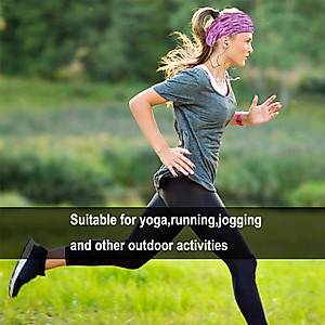 Fashion Headbands for Womens - Sweatband & Hair Bands for Working, Running, Cross fit, Cycling, Yoga - Stretchy Moisture Wicking Women Headband(3 Packs)