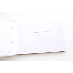 Guest Book: Beautiful Keepsake for Life’s Special Events - Sign In Book for Wedding Reception, Baby Shower, Funeral and Vacation Home - 100 Pages, Ribbon Bookmark and Gold Foil