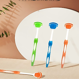 SAMOKA Tongue Brush,5 PCS Tongue Scraper,Tongue Cleaner,Tongue Scraper Brush,Tongue Cleaner Brush,Tongue Brushes Helps Fight Bad Breath Suitable for Adults and Children