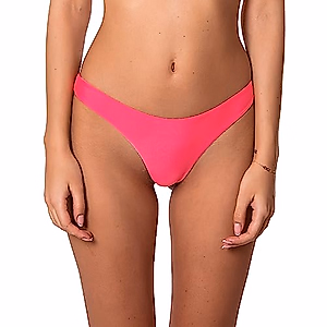 RELLECIGA Women's Watermelon Red Cheeky Brazilian Cut Bikini Bottom Size Medium