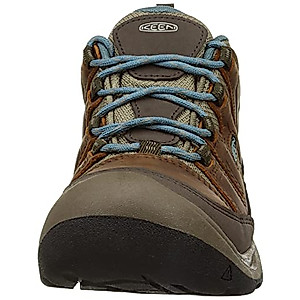 KEEN Women's Circadia Low Height Comfortable Waterproof Hiking Shoes, Syrup/North Atlantic, 7.5 Wide