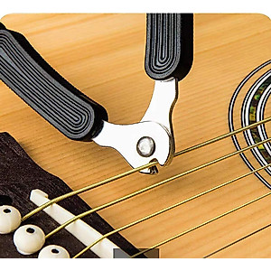 CC CAIHONG Guitar String Winder, Guitar String Winder Tool, Guitar Bridge Pin Puller and Cutter, 3 In 1 Multifunctional Guitar String Peg Tuner Winder for Acoustic Electric Guitar (Black)