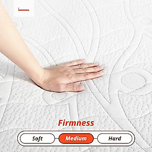 PrimaSleep Queen Mattress, 10 Inch Support Cloud Hybrid Mattress, Gel Infused Memory Foam, Pocket Spring for Support and Pressure Relief, CertiPUR-US Certified, Bed-in-a-Box, Soft, Queen Size