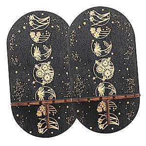 Amosfun 4 pcs Oil Supplies Bed Divination Wiccan Decorative Mount Room Decoration Phrase for Stone Crystals Stones Altar Phase Organizer Gems Wall Delicate Rustic Living Shelf Shelves