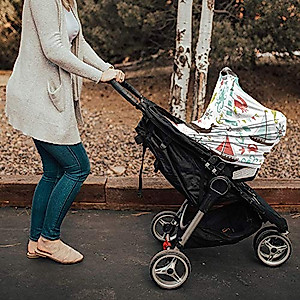 Nautical Ultra-Soft Baby Car Seat Cover for Spring Autumn Winter, Windproof Shopping Cart Covers, Breastfeeding Scarf High Chair Covers - Cute Marine Life Sailing Houselight