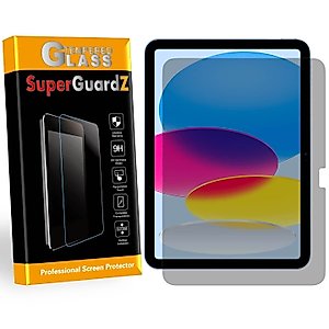 for iPad 10.9 inch (10th Gen, 2022) Tempered Glass Screen Protector [Privacy Anti-Spy], SuperGuardZ, 9H Anti-Scratch, 2.5D Round Edge, Anti-Bubble