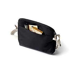 Bellroy City Pouch Plus Premium – (Slim Leather Crossbody Bag) - BlackSand