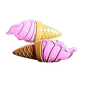 Pink Ice Cream Style Beach Towel Clips Jumbo Size for Beach Chair, Cruise Beach Patio, Pool Accessories for Chairs, Household Clip, Baby Stroller. by C&H Solutions