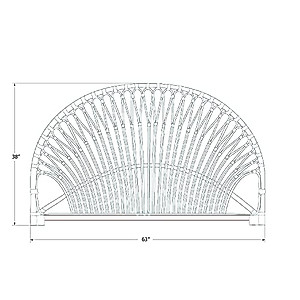 South Shore Balka Rattan Wall-Mounted Headboard, Queen
