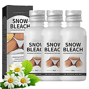 3PCS Snow Bleach Cream for Sark Spot Remover , Intimate Areas-Underarm, Neck, Armpit, Knees, Elbows,Face,Body