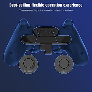 IWGAME Paddles for PS4 Controller, Back Button Attachment for PS4, Controller Paddles for PS4, Controller Accessories for PS4, TURBO Function,Memory Function,Plug And Play