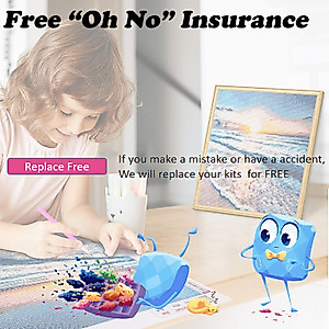 YALKIN 5D Diamond Painting Kits for Adults DIY Large Waterfall Full Round Drill (35.5 x 15.7 inch) Pictures Arts Paint Kits Diamond Painting Kits for Home Wall Decor