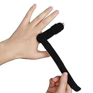 ANGGREK Finger Splint, 7pcs/set Adjustable Trigger Finger Fixation Splint Finger Head Fixation Guard Band Finger Fix Correction Orthosis for Straightening Fingers