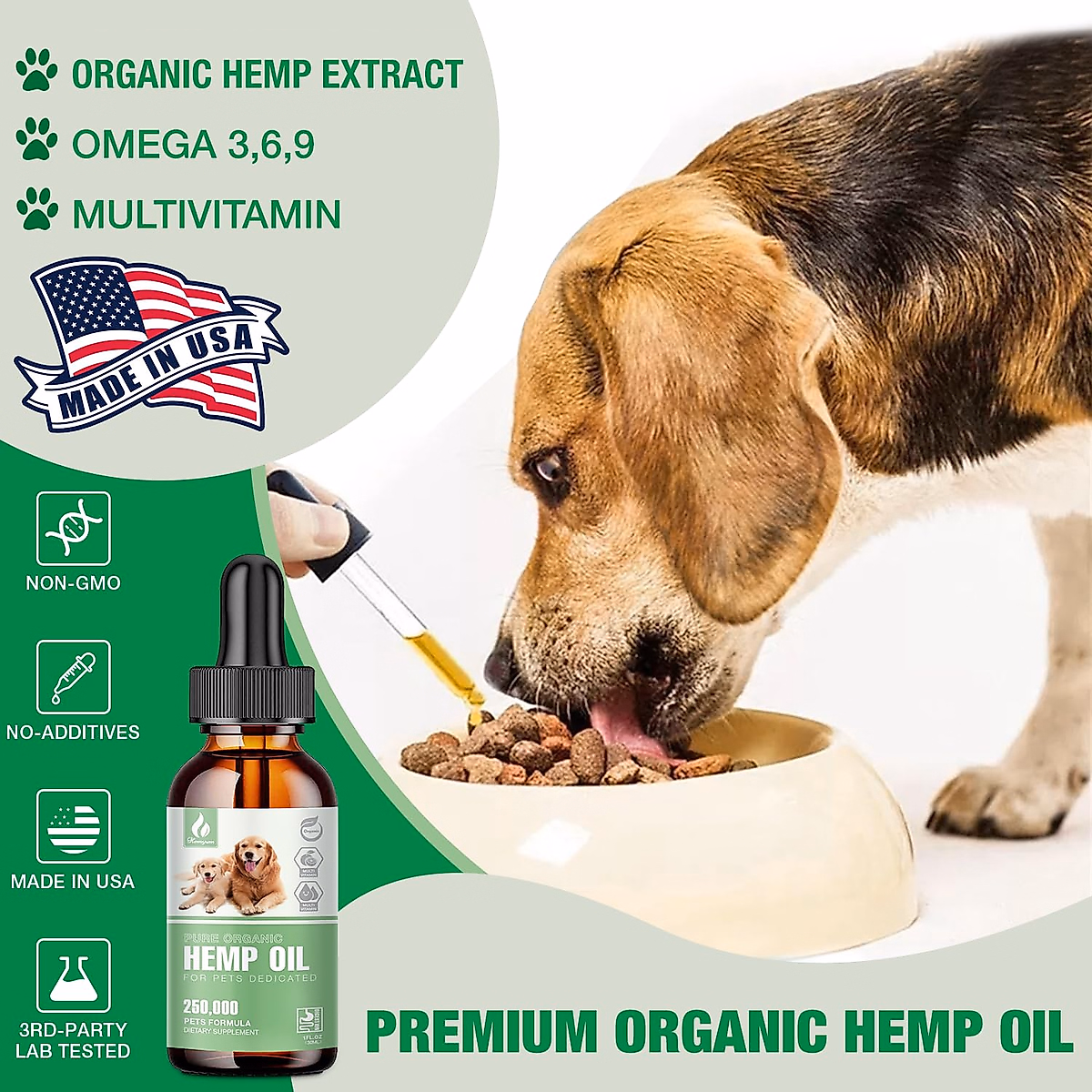 Hemyum Dog Hip & Joint Care Oil for Pet，Dogs Cats Oil Made in USA-Dog Hip & Joint Care-XQYSYEE-0422-12