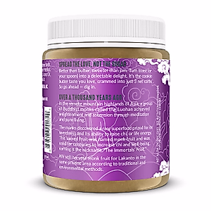 Lakanto Sugar Free Cookie Butter Sunflower Spread - Sweetened with Monk Fruit Sweetener, Keto Diet Friendly, 3 Net Carbs, Vegan, Non GMO, Sandwiches, Toast, Smoothies, Cereal, Oatmeal, More - 10 oz