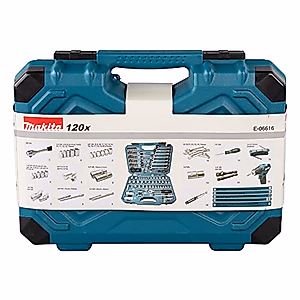 Makita E-06616 120 Piece Maintenance Set Blue/Black