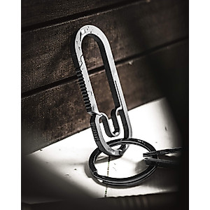 MØTH Titanium Carabiner Keychain -The Baxter - Ultralight Multipurpose Clip for Everyday Carry & Use - For Hiking, Camping, Daily Use, & More Flexgate Design - Strong & Durable - 2.75 x 1 x 1/8 Inches