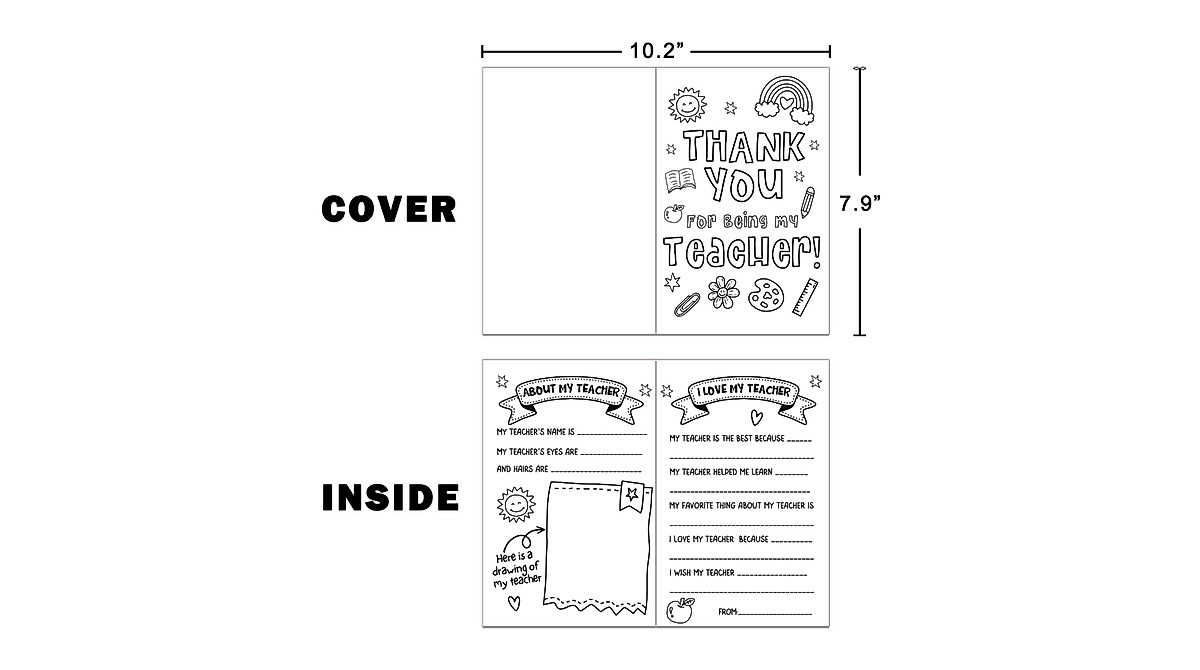 Creative Teacher Appreciation Card for Kids