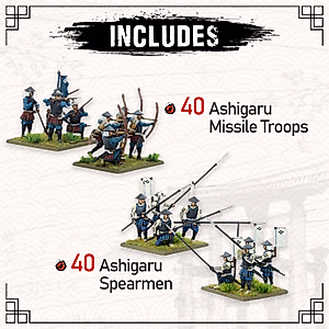 Wargames Delivered Pike & Shotte - Samurai Starter Army. 28mm Base Revolutionary Miniature Military Soldiers for Miniature War Game, and Model War by Warlord Games