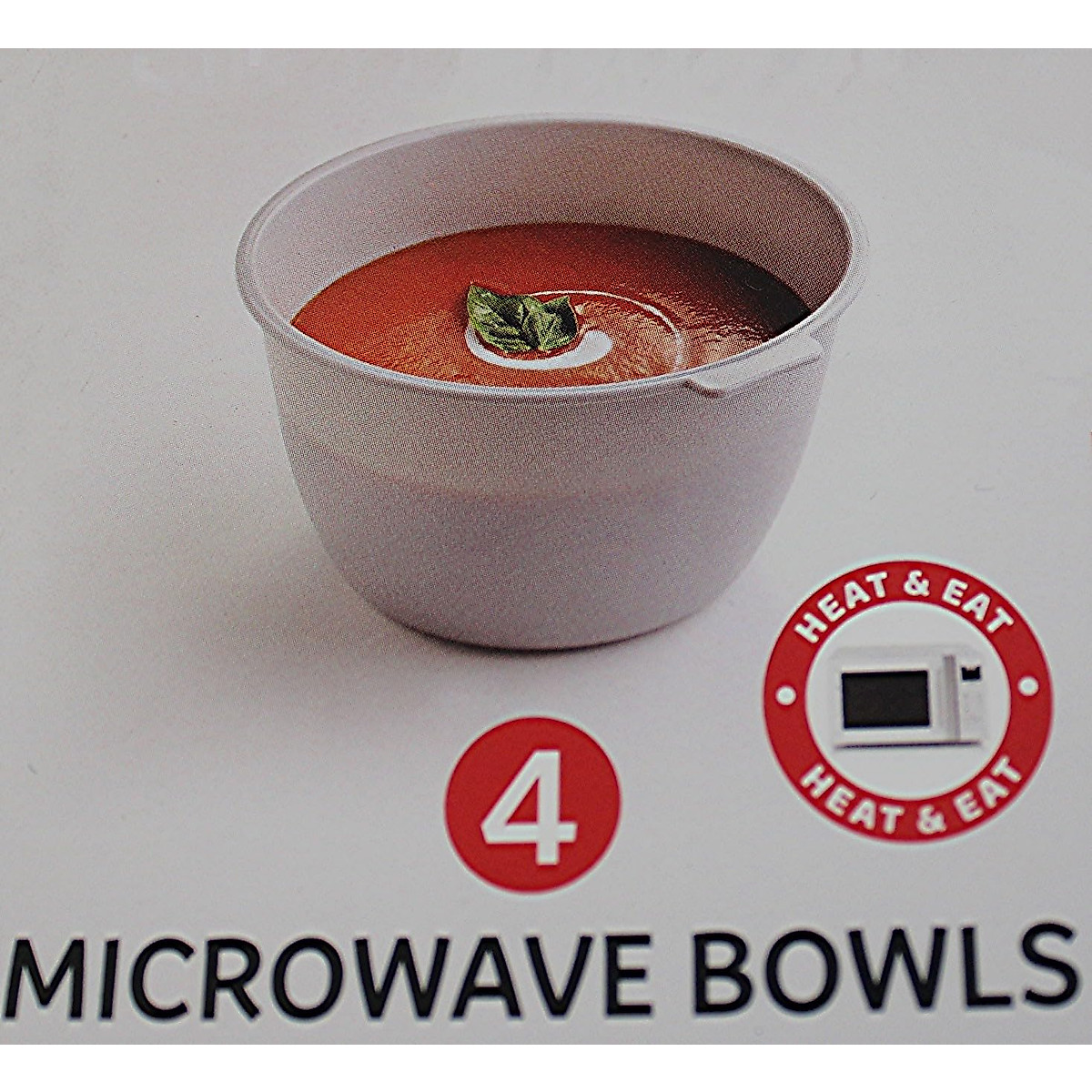 Dependable Industries inc. Essentials Unbreakable Microwave Bowls Heat and Eat 26 OZ Dishwasher Safe BPA-Free Plastic for Serving Soup Pasta Noodles Oatmeal Cereal Stakable Set of 4