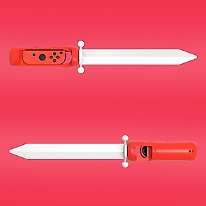 LED Sword Accessories Compatible with Nintendo Switch/Switch OLED (Red, 1 Pack), GH Joycon Right Games Sword Controller for Switch Sports Chambara, The Legend of Zelda: Skyward Sword HD, Skyrim