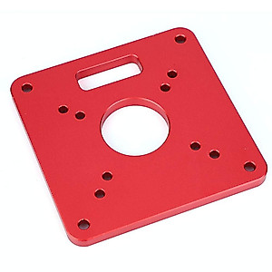 Router Table Insert Plate Aluminum Alloy 6061 Anodic Oxidation Engraving Router Table Plate Router Table Insert Plate Trimmer Woodworking Engraving Machine Accessory