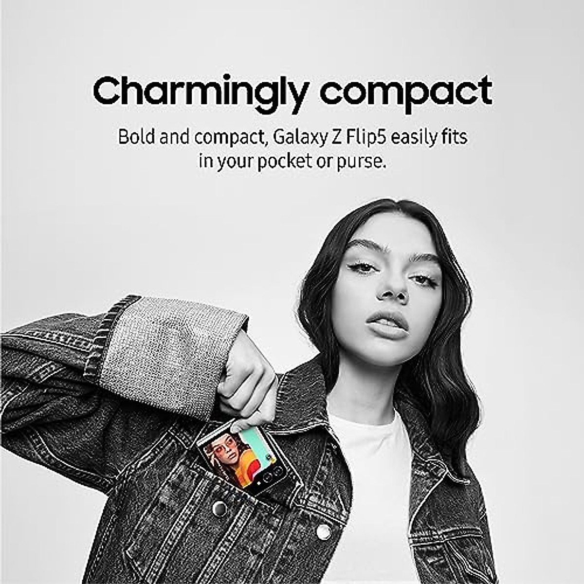 SAMSUNG Galaxy Z Flip5 AI Phone, 256GB Unlocked Android Smartphone, Compact, Foldable Design, One-Hand Control, Best Selfies, Full Cover Screen, Hands-Free Use, US Version, 2023, Mint