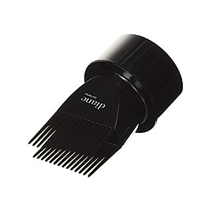 Diane Universal Blow Dryer Comb Attachment for Straightening, Detangling, Volumizing, and Styling, Fits Most 2” Barrel Hair Dryers, Black