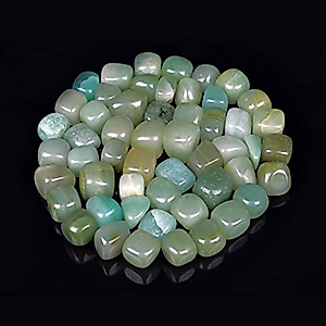 Green Jade Natural Gemstones - Tumbled Crystals - Positive Crystals - Small Crystals Bulk - Stone Chakra Set - Healing Reiki Crystals - Stone to Decoration - Smooth Stones