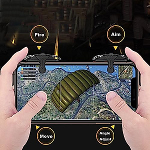 KingTSYU Mobile Game Controller with Clooing Fan, Mobile Gaming Handle with Triggers for 4-6.7" iPhone/Android Phone, Phone Gaming Joystick Gamepad Grip for PUBG/COD/Call of Duty